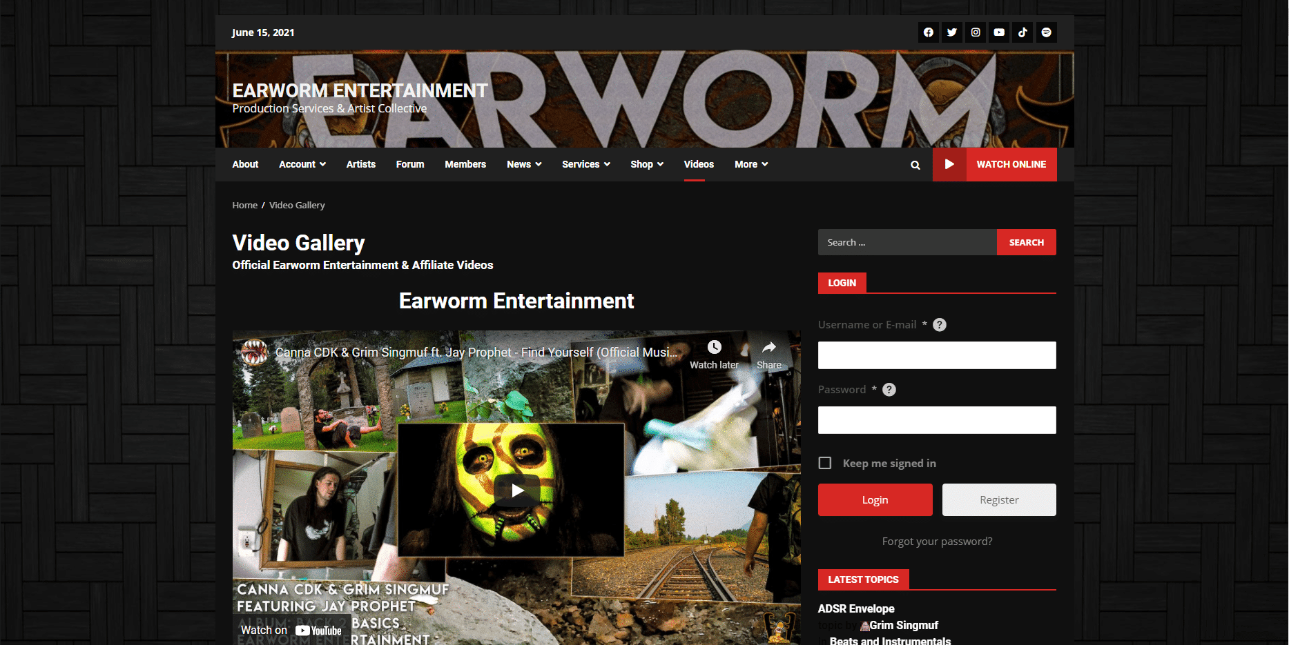 Video Gallery » EARWORM | New England Underground